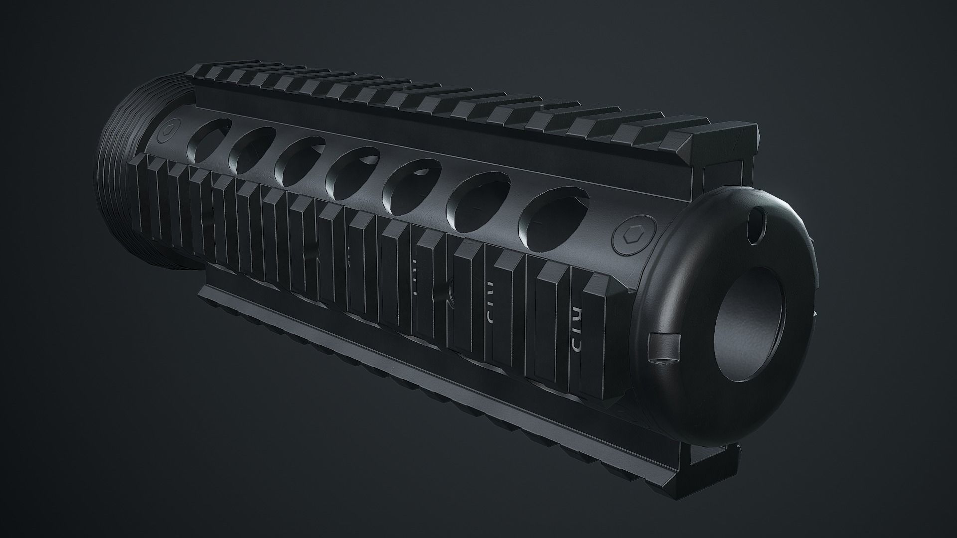 3D model Handguard KAC RIS 6 inch VR / AR / low-poly | CGTrader