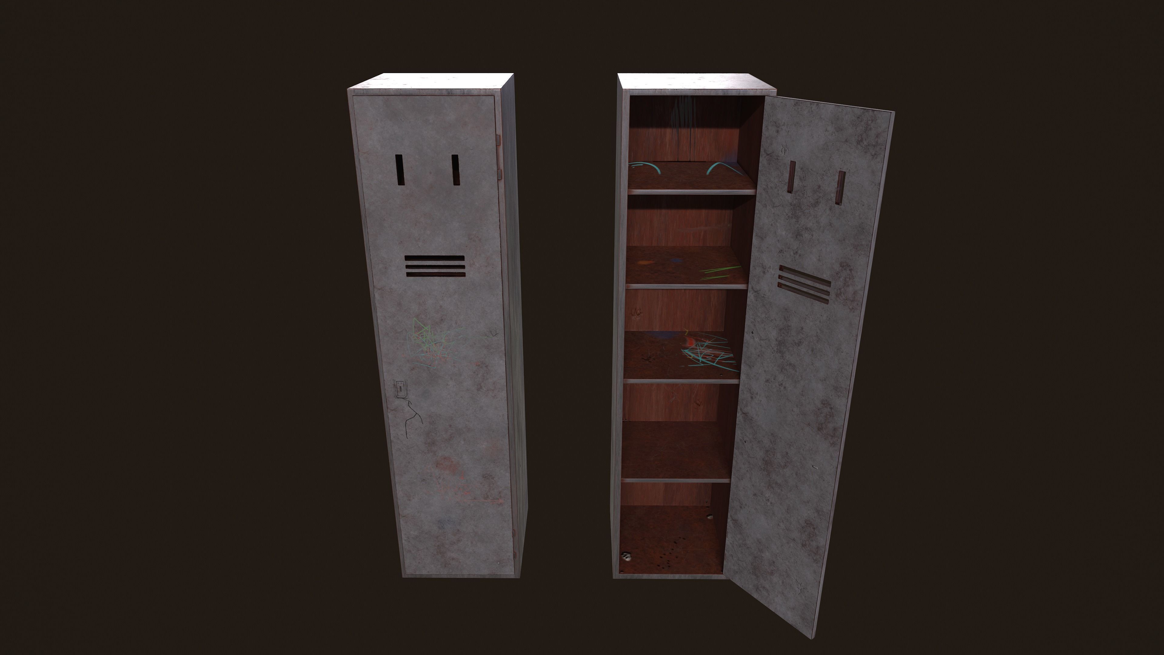 Locker Dirty - Low Poly - FREE free VR / AR / low-poly 3D model ...