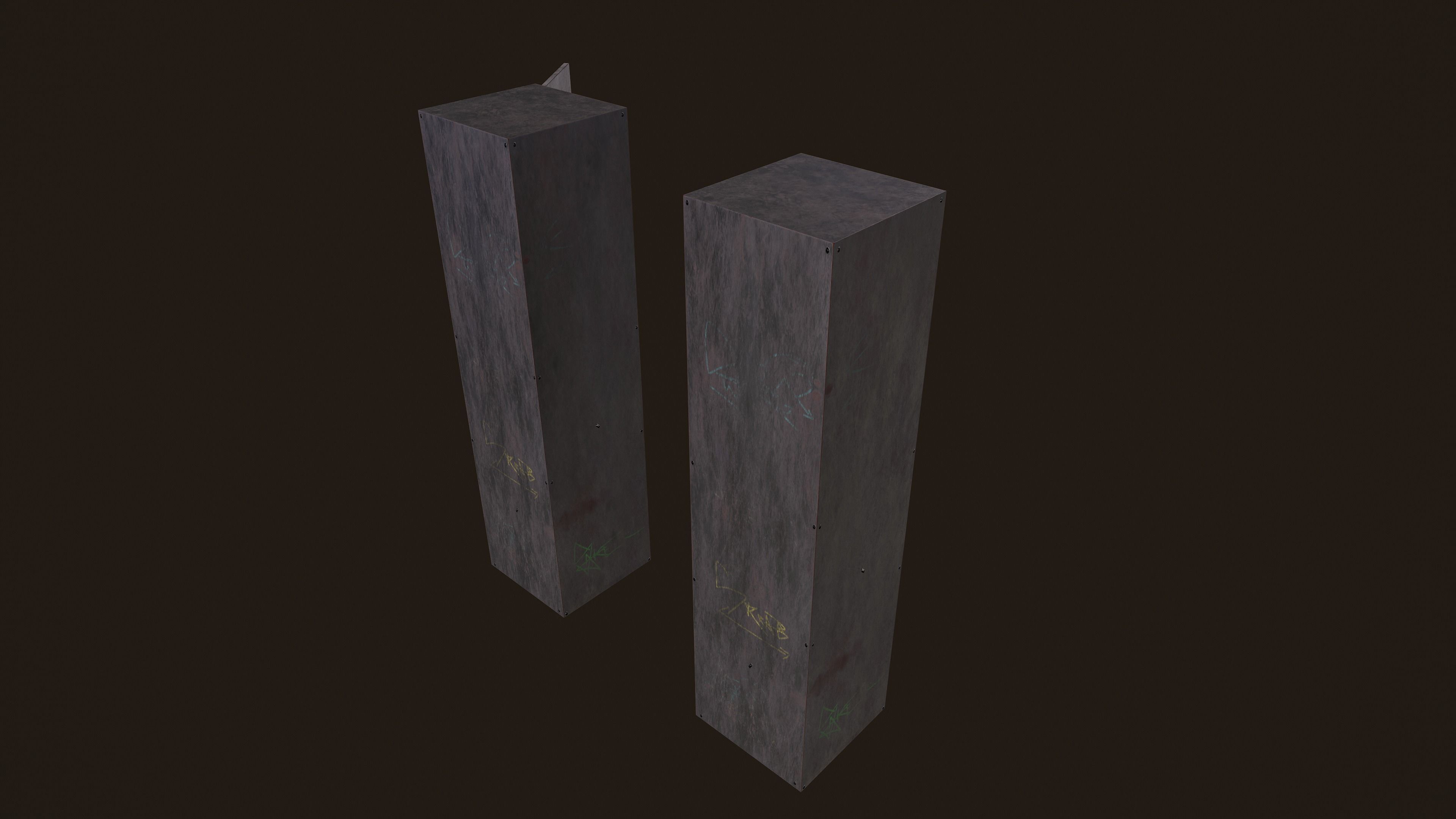 Locker Dirty - Low Poly - FREE free VR / AR / low-poly 3D model ...