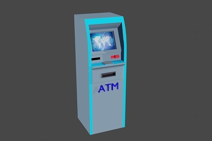 3D model ATM Machine VR / AR / low-poly | CGTrader