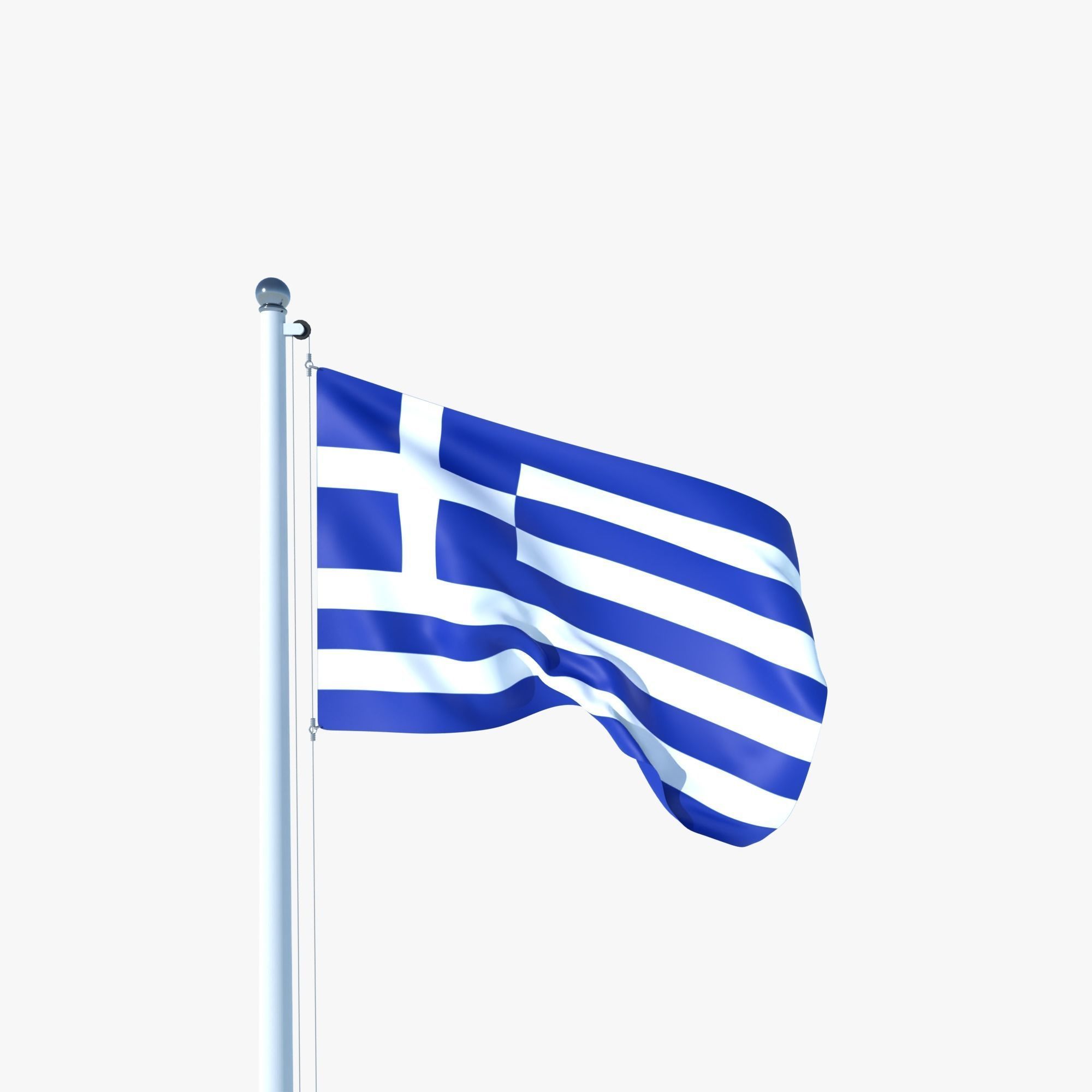3D model Animated Flag of Greece VR / AR / low-poly | CGTrader