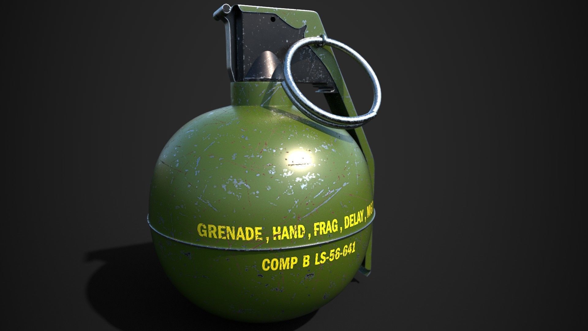 Hand Granade free 3D model | CGTrader