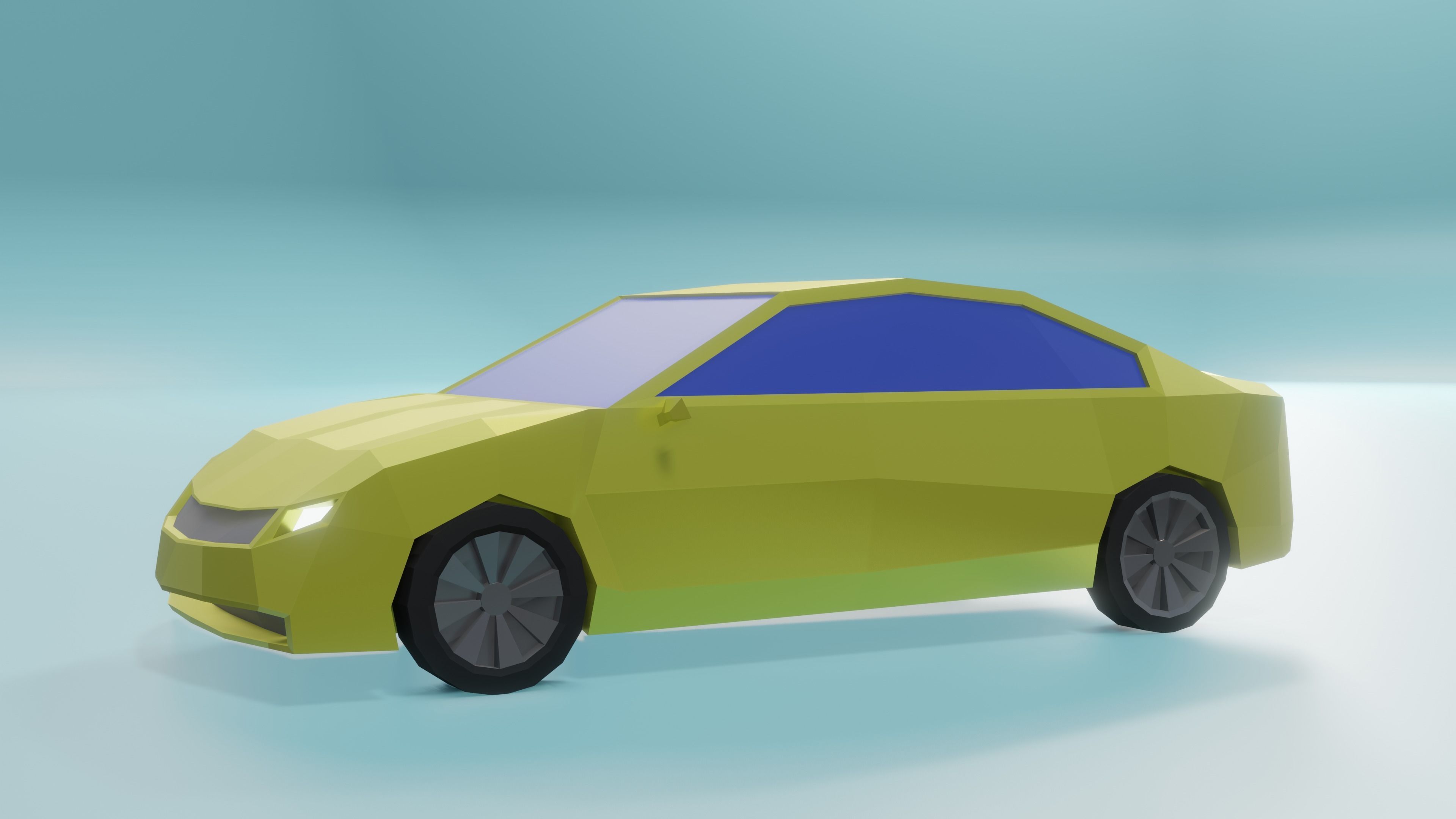 Low Poly Simple Car 3d Model free VR / AR / low-poly 3D model | CGTrader