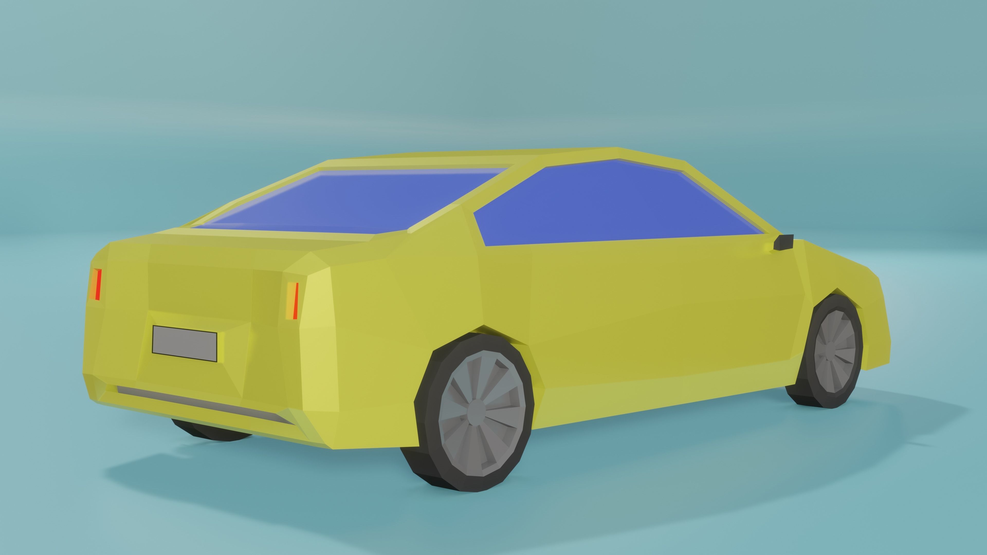 Low Poly Simple Car 3d Model free VR / AR / low-poly 3D model | CGTrader