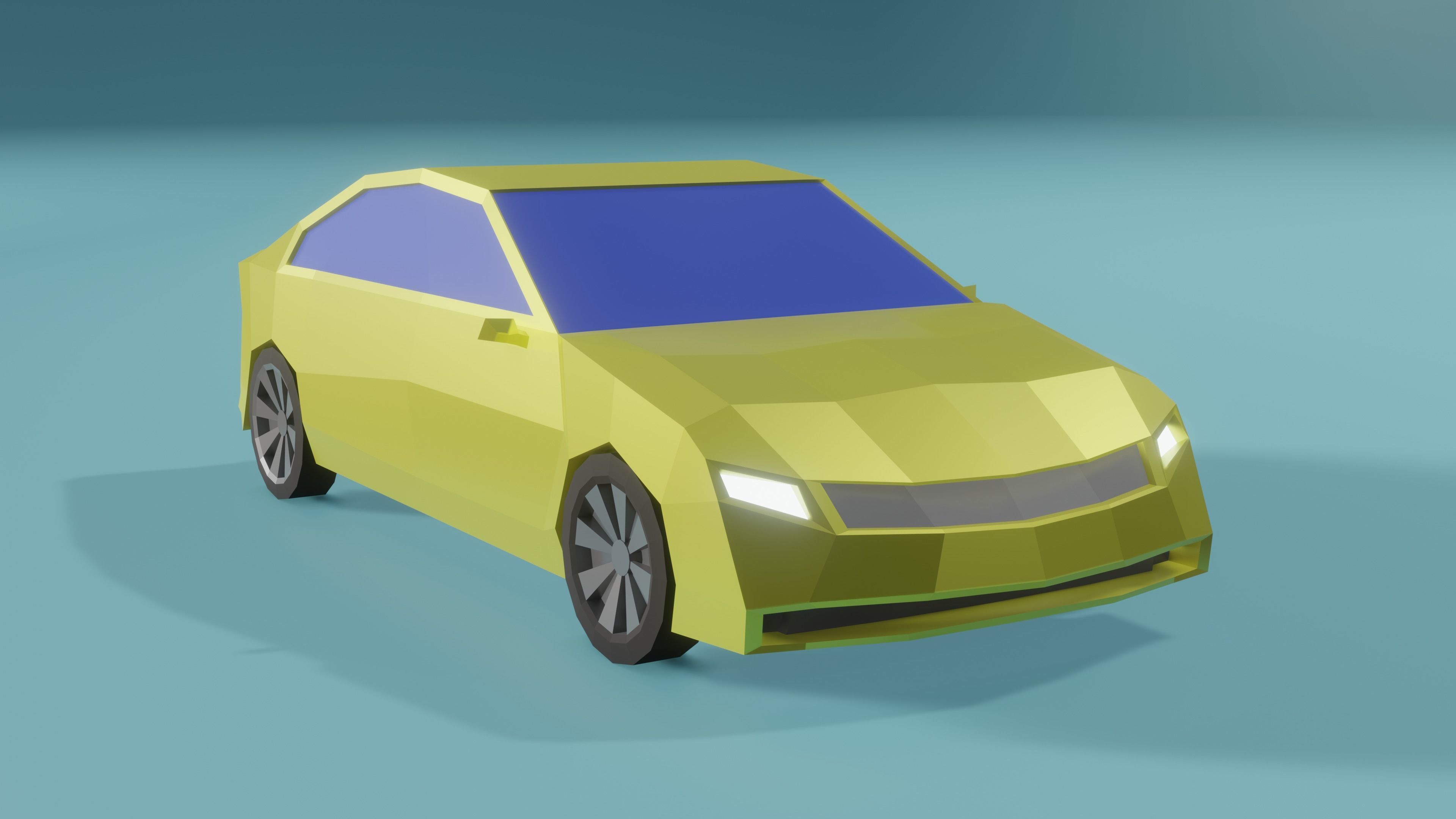 Low Poly Simple Car 3d Model free VR / AR / low-poly 3D model | CGTrader