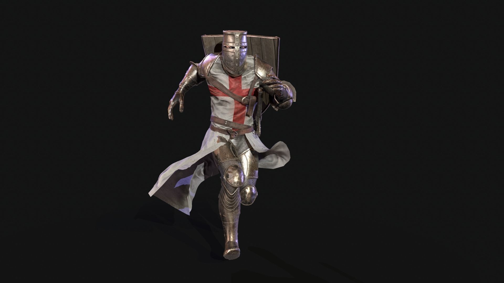 3D model Knight Templar VR / AR / low-poly | CGTrader