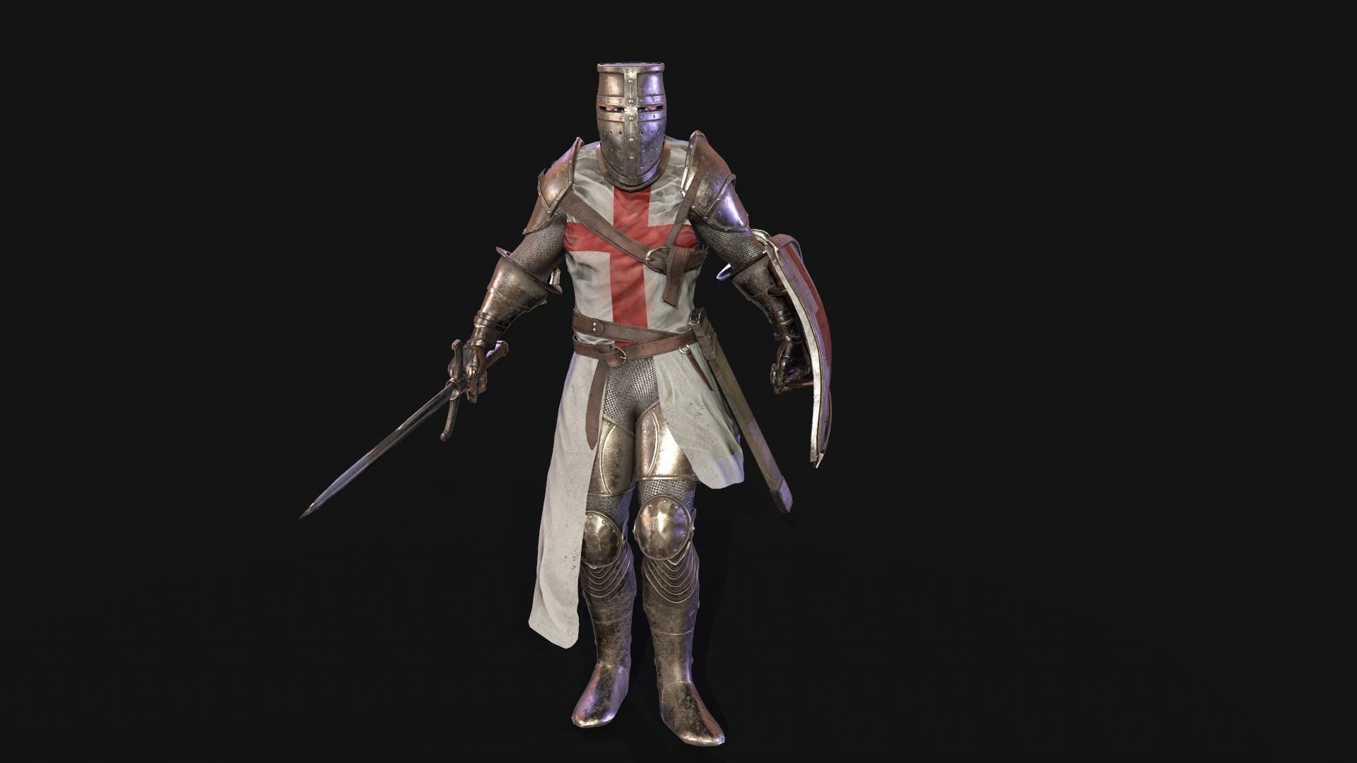 3D model Knight Templar VR / AR / low-poly | CGTrader