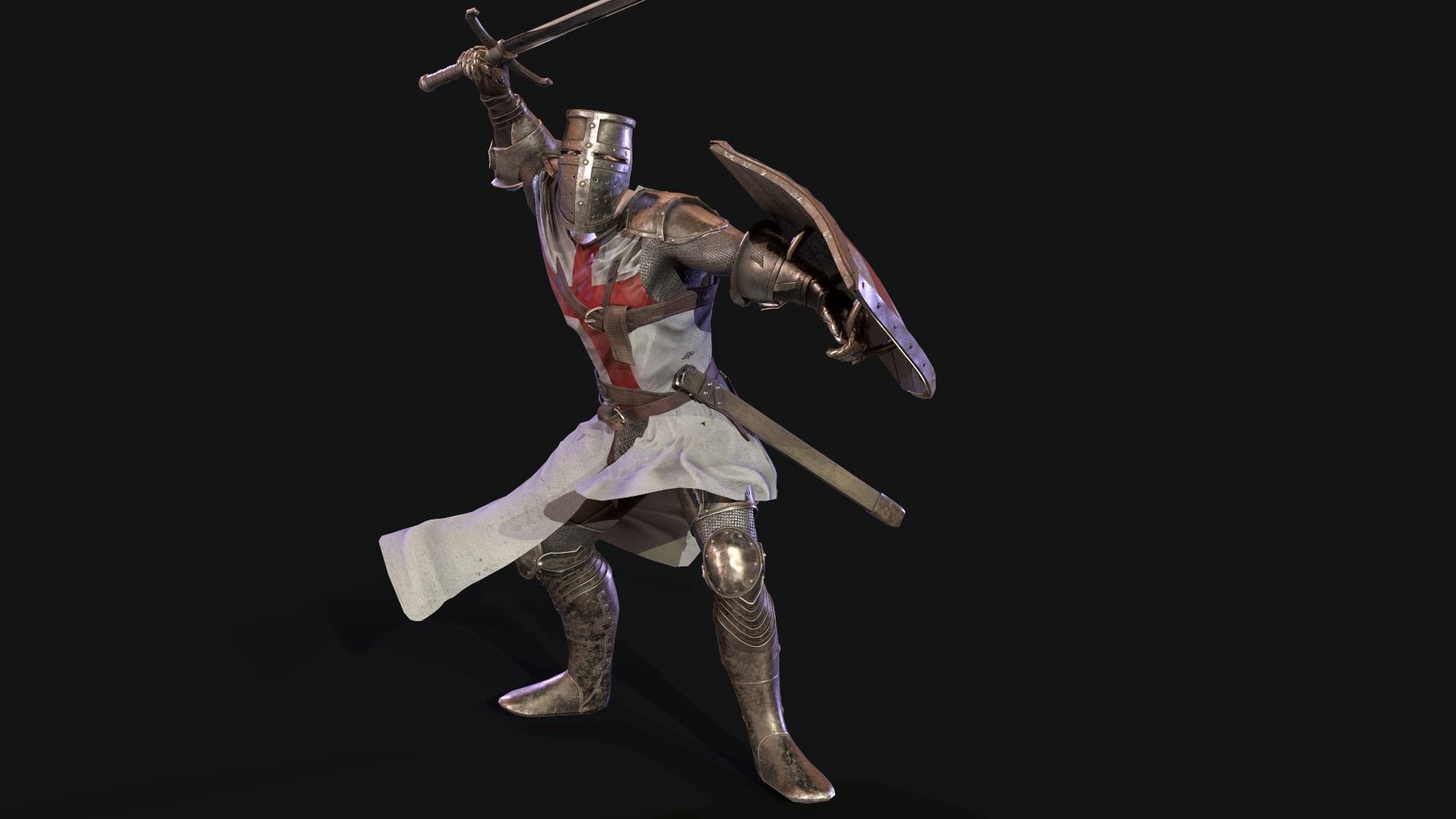3D model Knight Templar VR / AR / low-poly | CGTrader