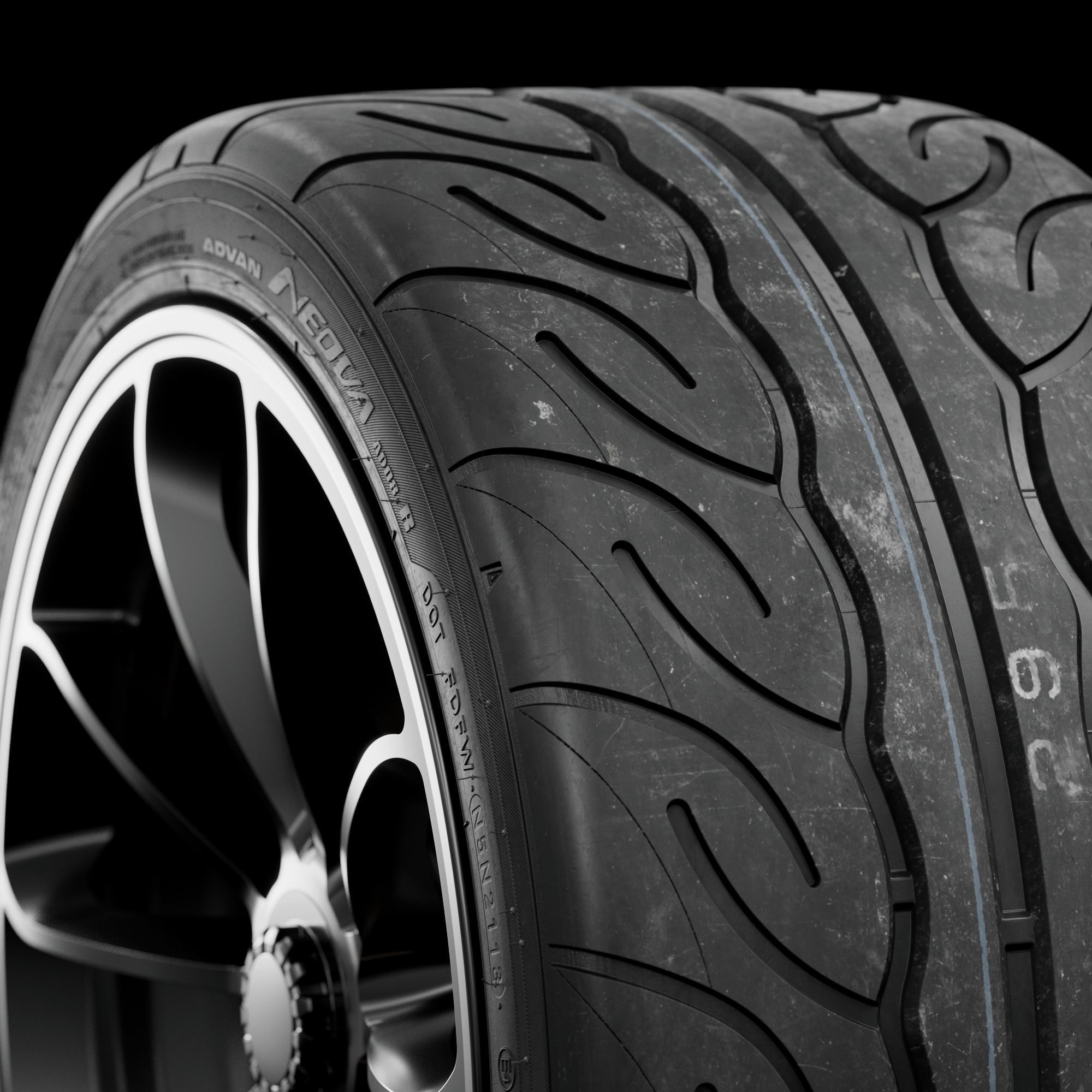 Yokohama Advan Neova AD08 R Dusty and New 3D model | CGTrader