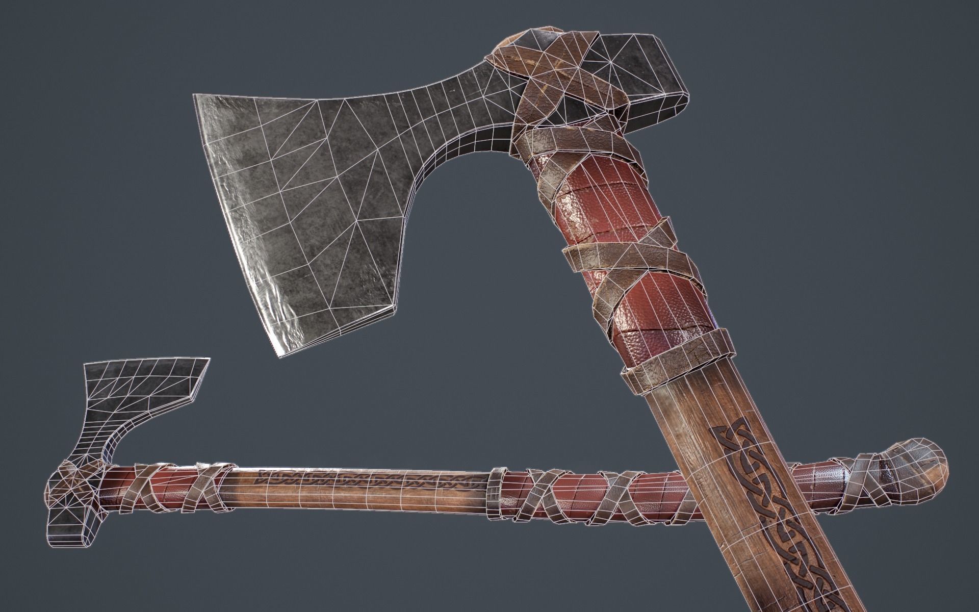 3D model Viking Long Axe VR / AR / low-poly | CGTrader