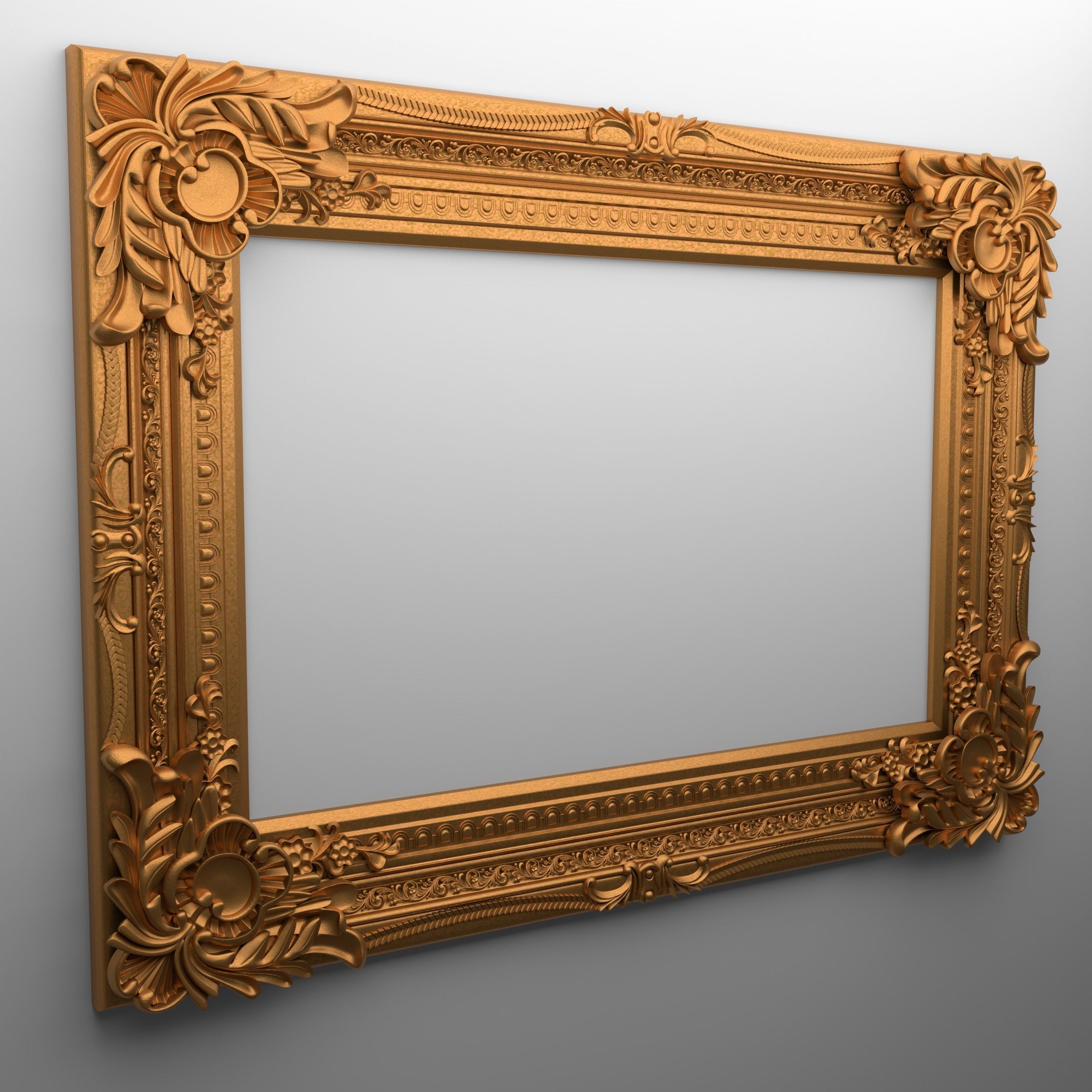 3D model frame in classic style for cnc manufacturing VR / AR / low ...
