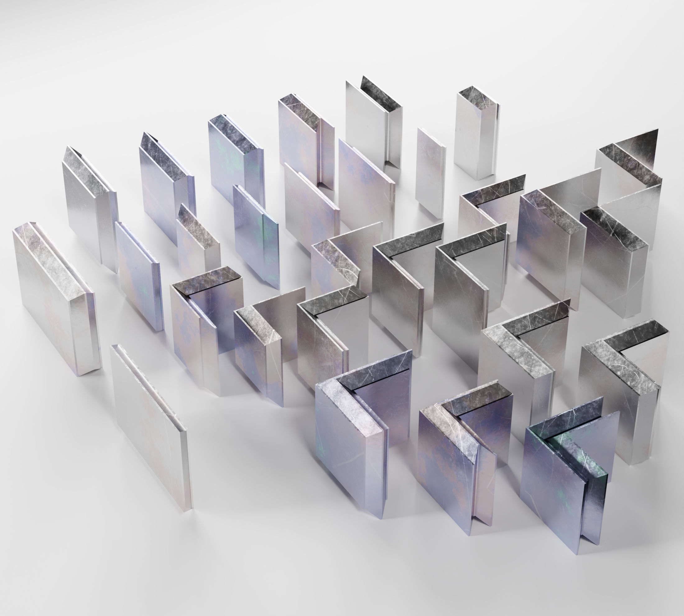 3D model Chevron Interlocking Lead Block Radiation Shielding VR / AR ...