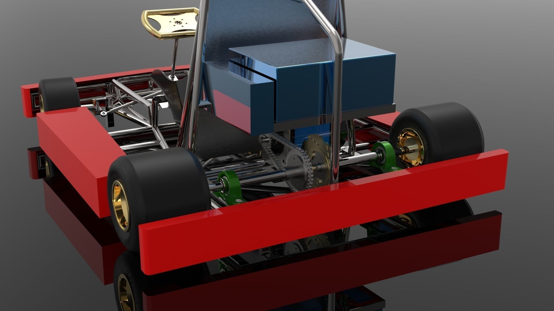 Electric Go Kart 3D model animated rigged | CGTrader