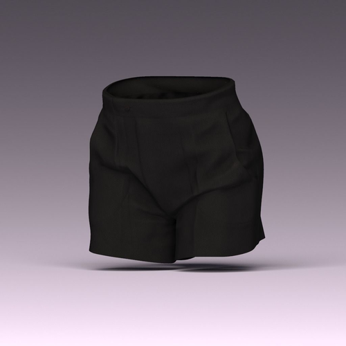 3D model Shorts Black Formal VR / AR / low-poly | CGTrader