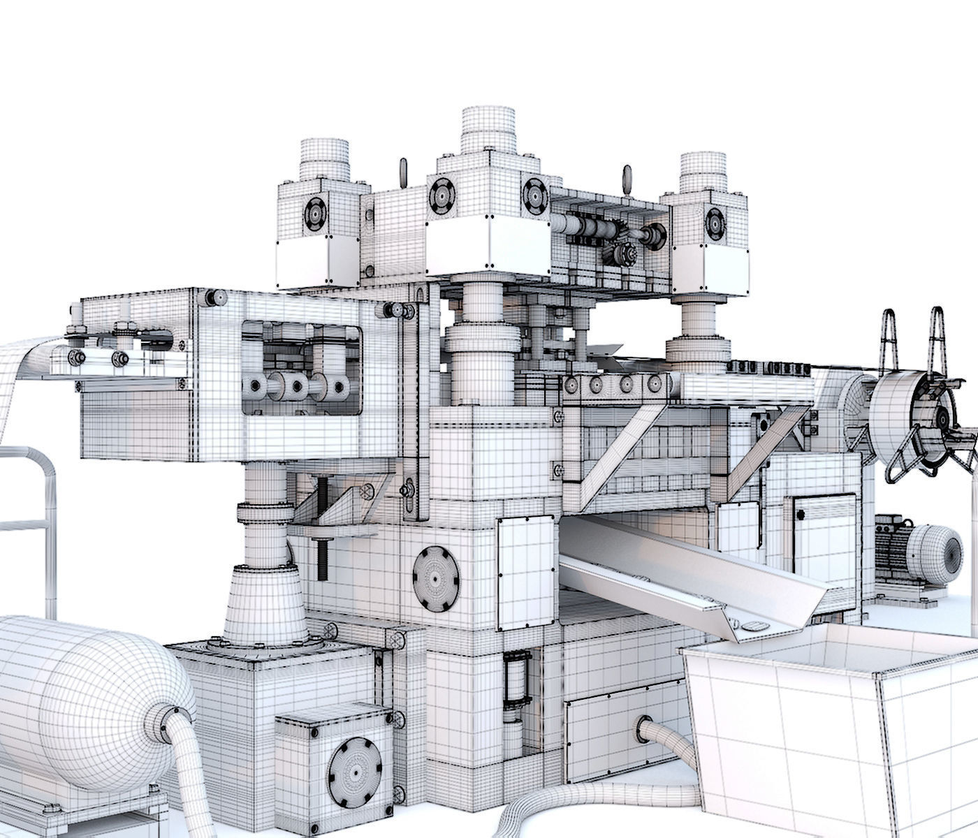 Industrial mechanical press-stamping machine tool AV6230 3D model ...