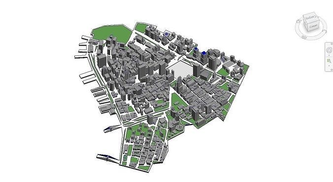 Revit town landsacpe free free 3D model | CGTrader