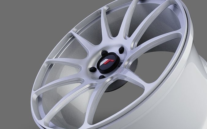 Japan Racing JR11 wheel silver 3D model 3D model 3D printable | CGTrader