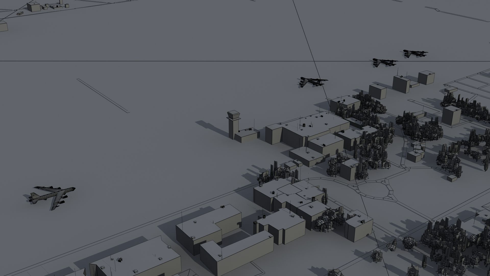 3D model Military Airbase VR / AR / low-poly | CGTrader