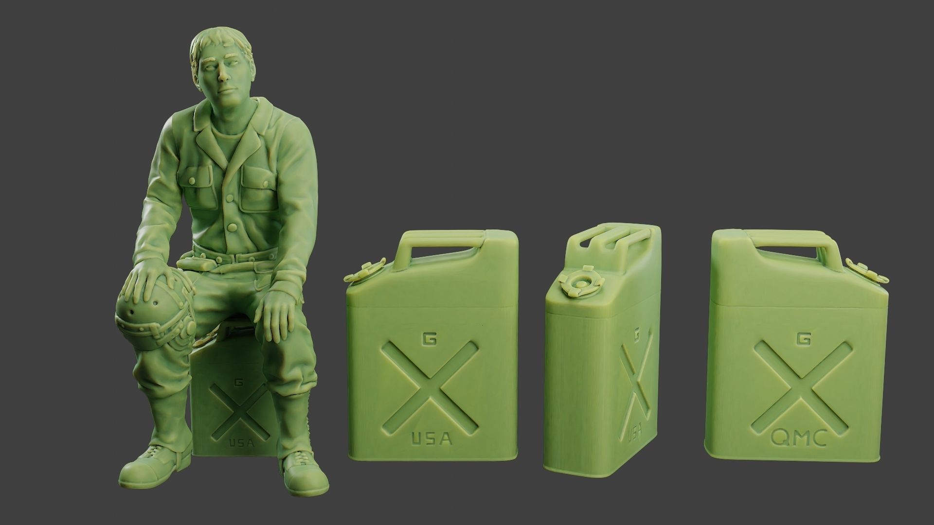 American Tank Crew ww2 ATC1 Pack1 3D Model Collection | CGTrader