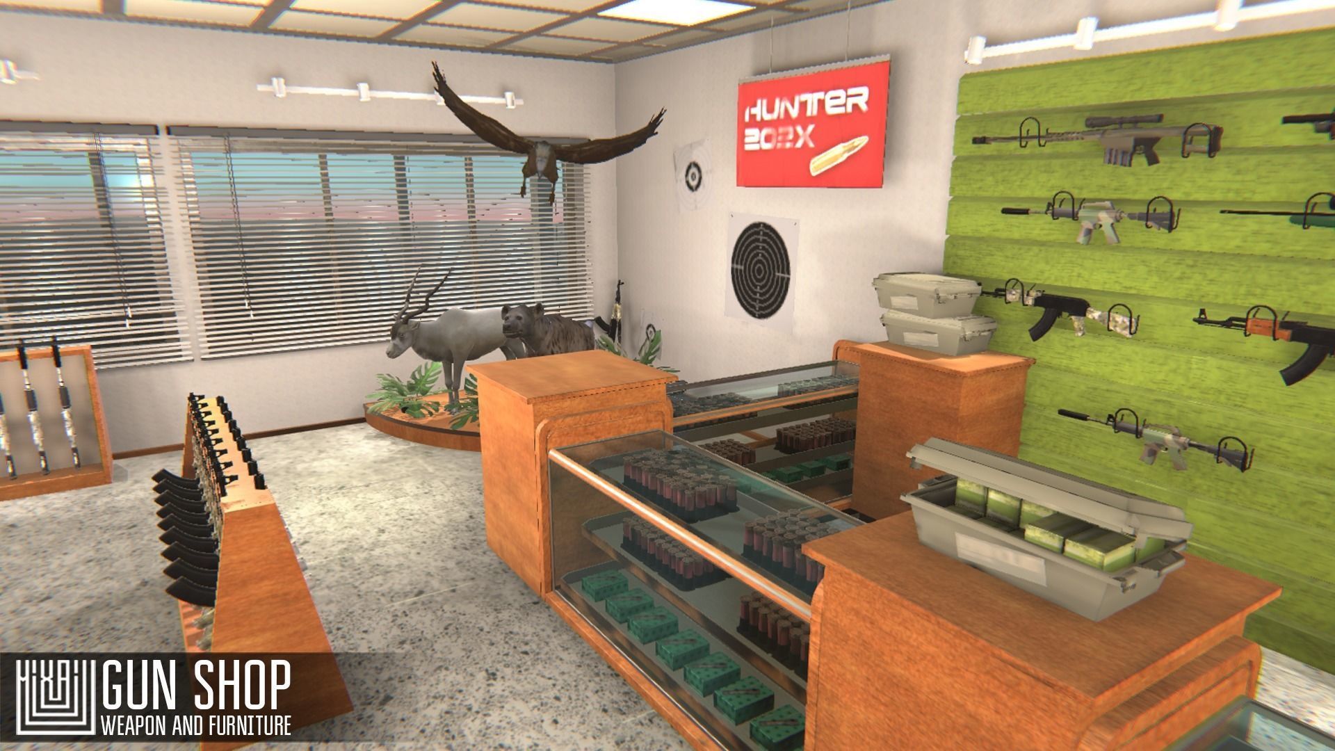 3D model Gun Shop - weapon and furniture VR / AR / low-poly | CGTrader