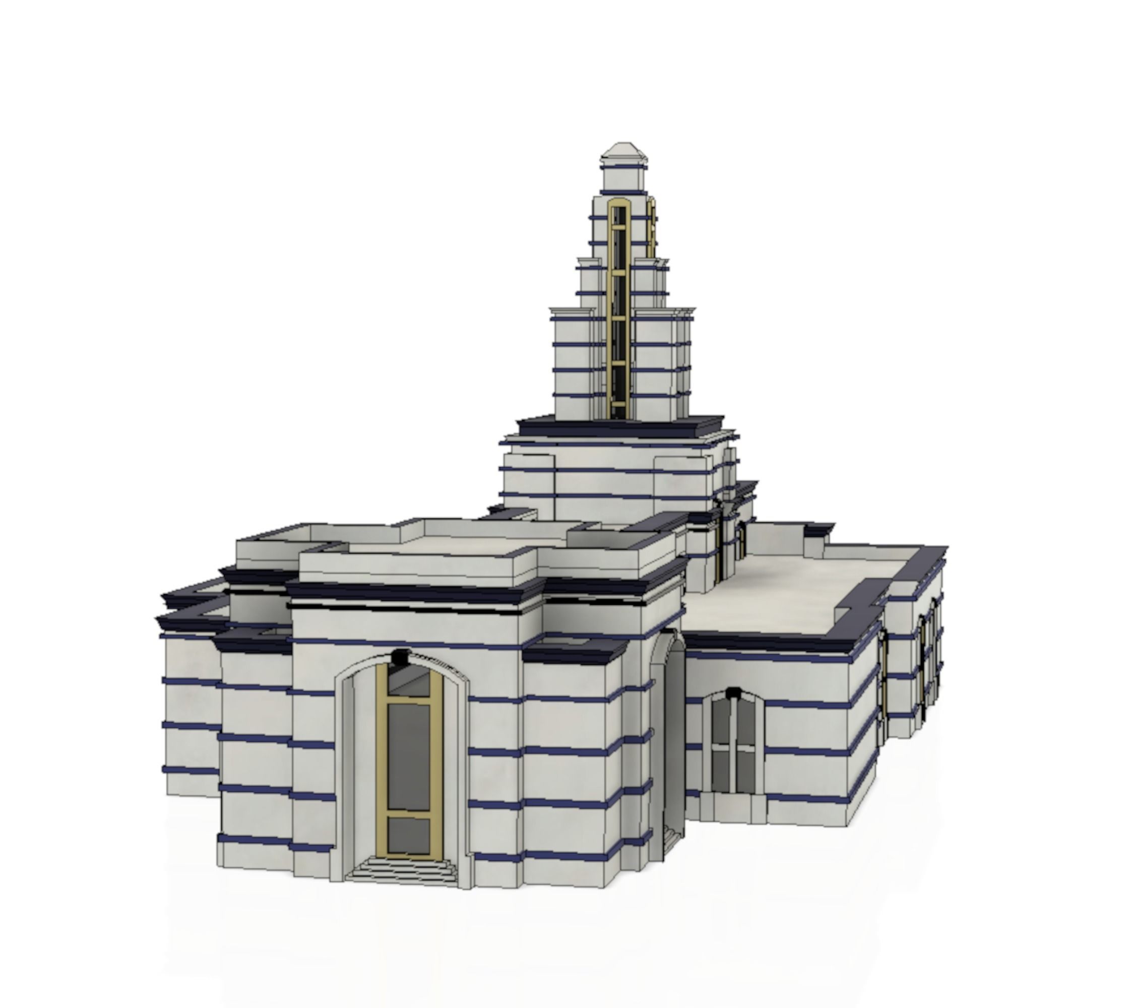 Monterrey Mexico Temple LDS Temple 3D Printing STL File 3D model 3D ...