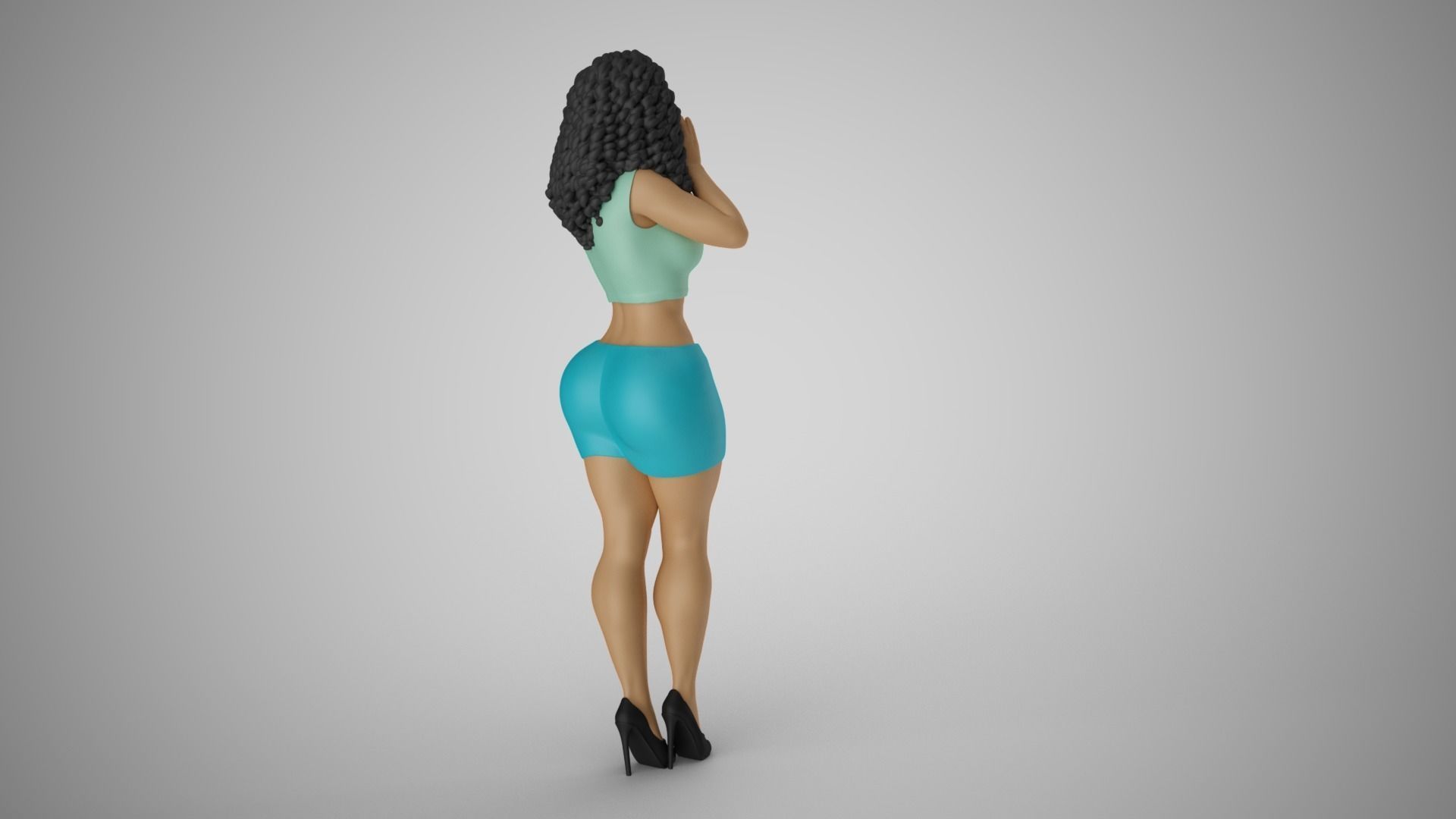 Woman Cupping Hands to Whisper Secret 3D model 3D printable | CGTrader
