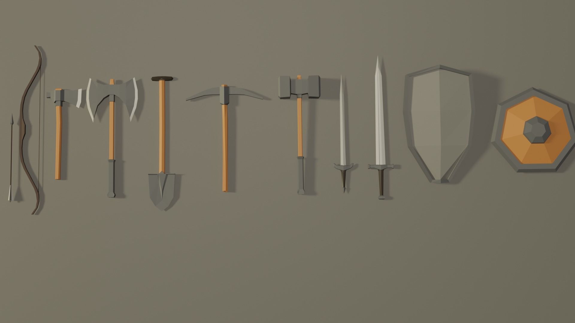 90 Low Poly Models Pack Game Ready free VR / AR / low-poly 3D model ...