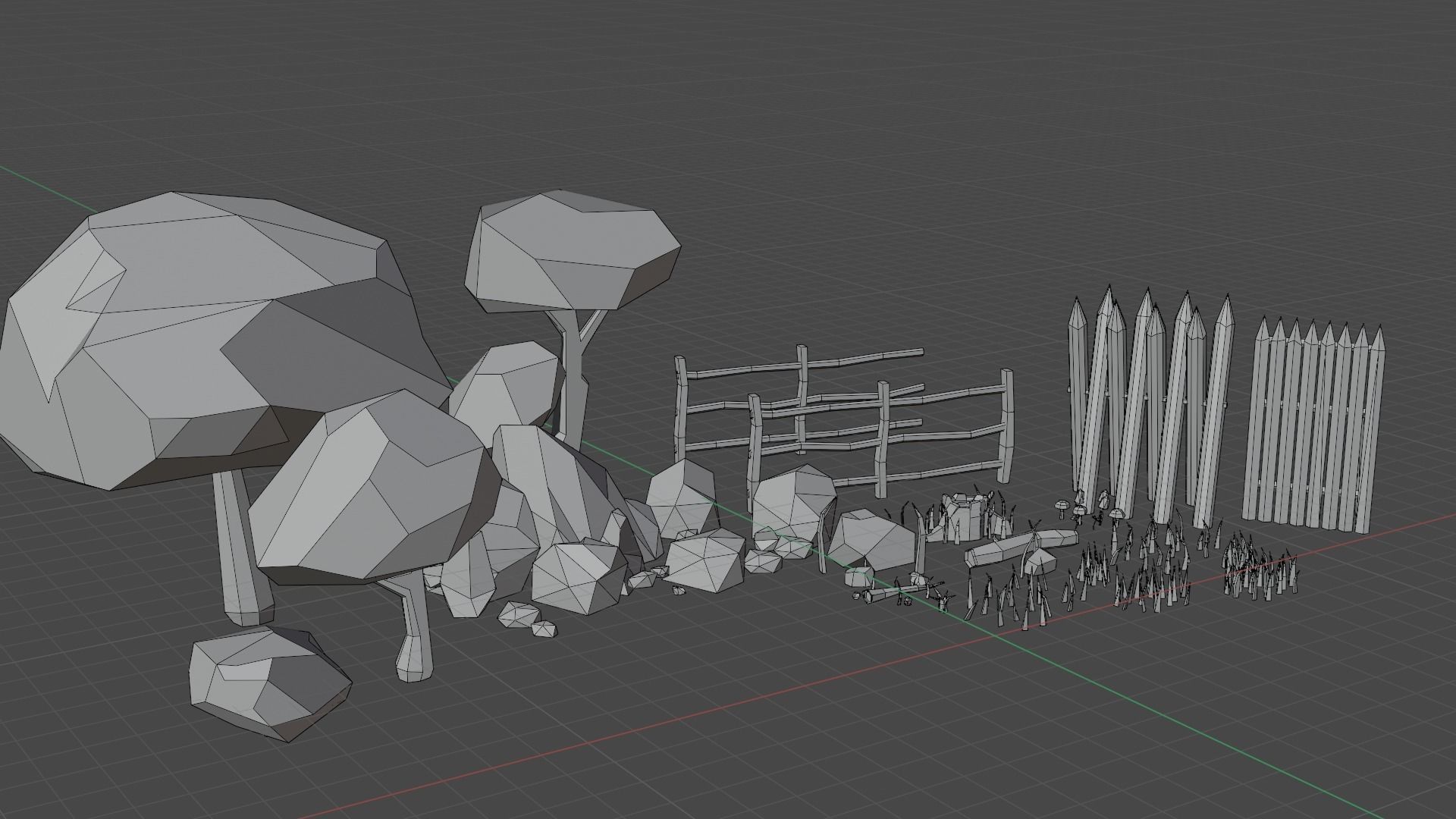 90 Low Poly Models Pack Game Ready free VR / AR / low-poly 3D model ...