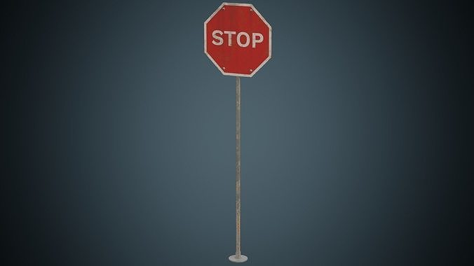 3D model Stop Sign 1B VR / AR / low-poly | CGTrader