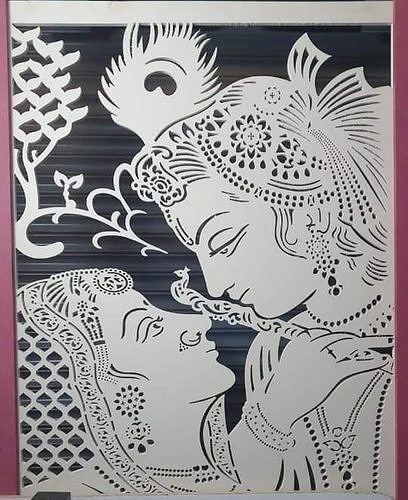 Radha Krishna 2 D cutting 3D model | CGTrader