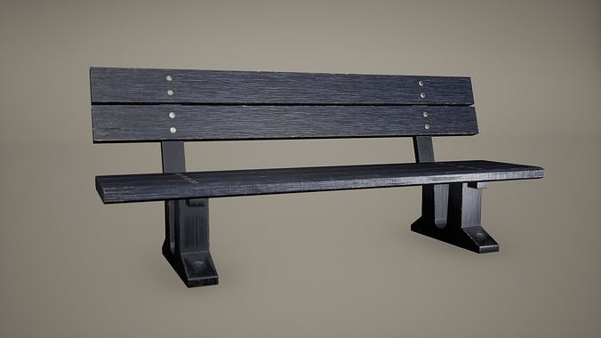 3D model Bench Low Poly Game Ready park VR / AR / low-poly | CGTrader
