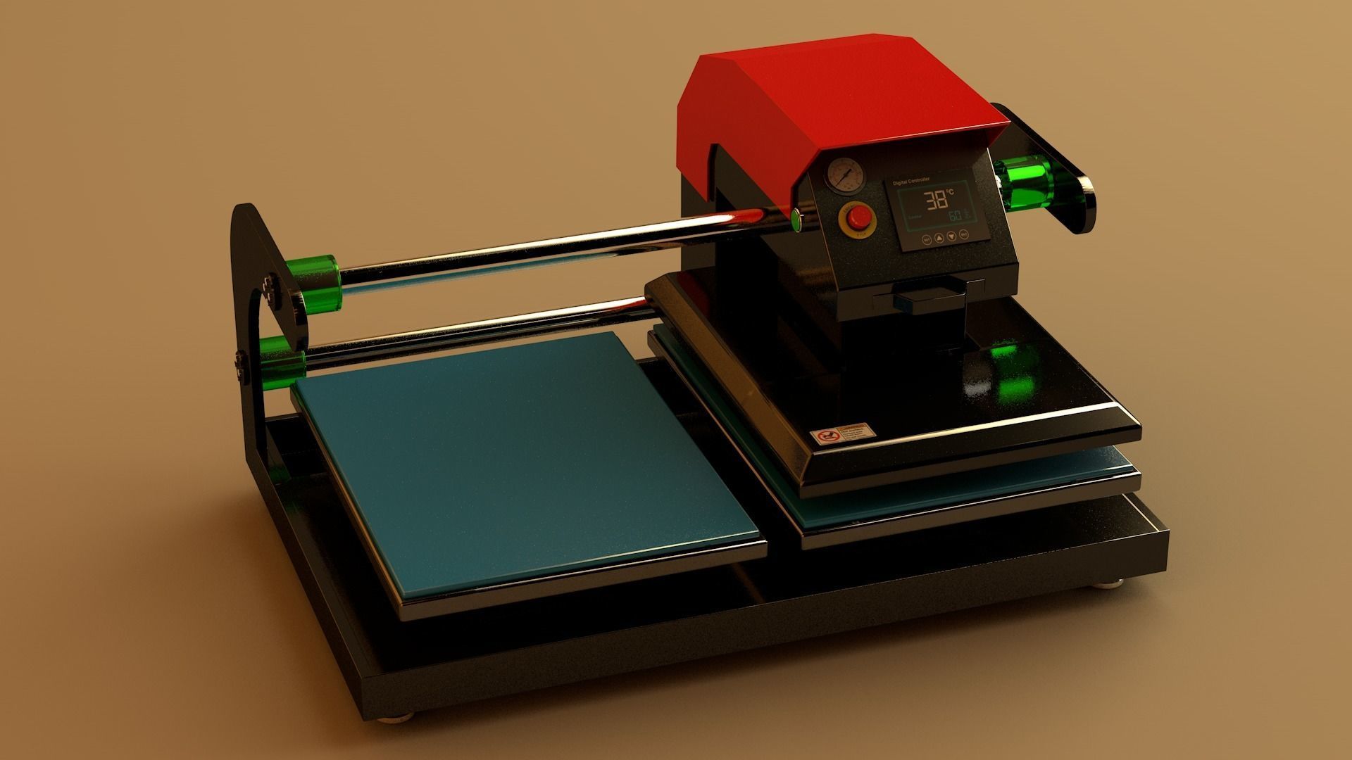 Double Bed Heat Press Machine 3D model | CGTrader
