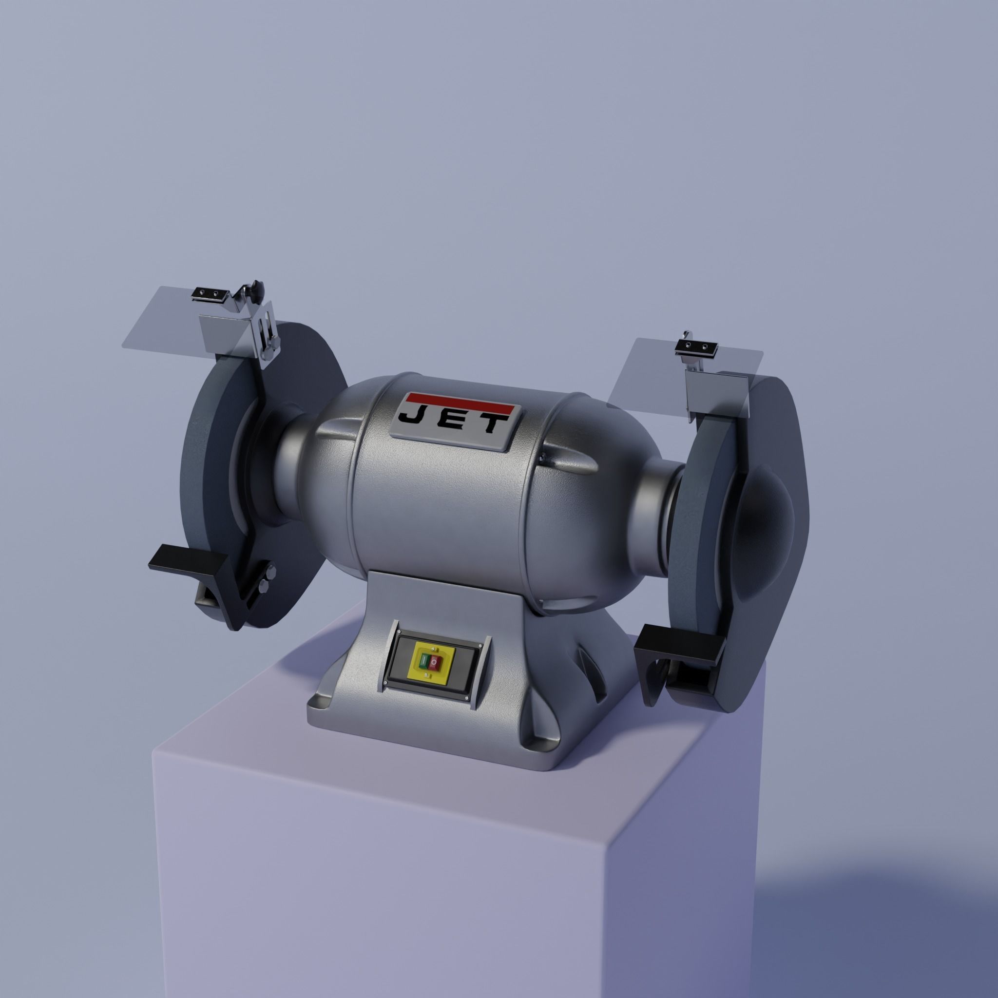 industrial grinding machine 3D model rigged | CGTrader