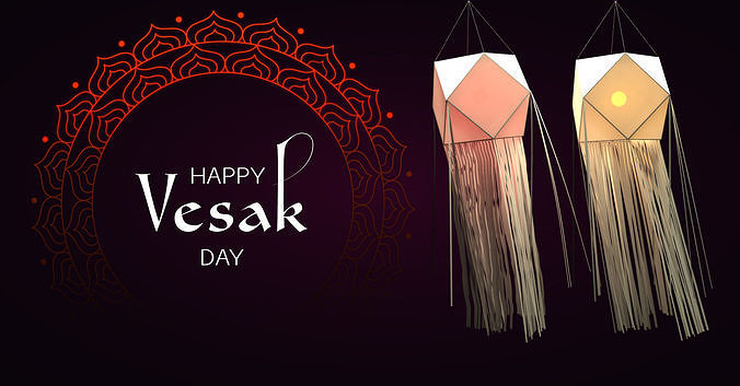 Vesak Lantern 3D model animated | CGTrader