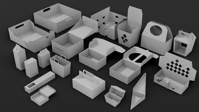 3D model Package Box Collection VR / AR / low-poly | CGTrader