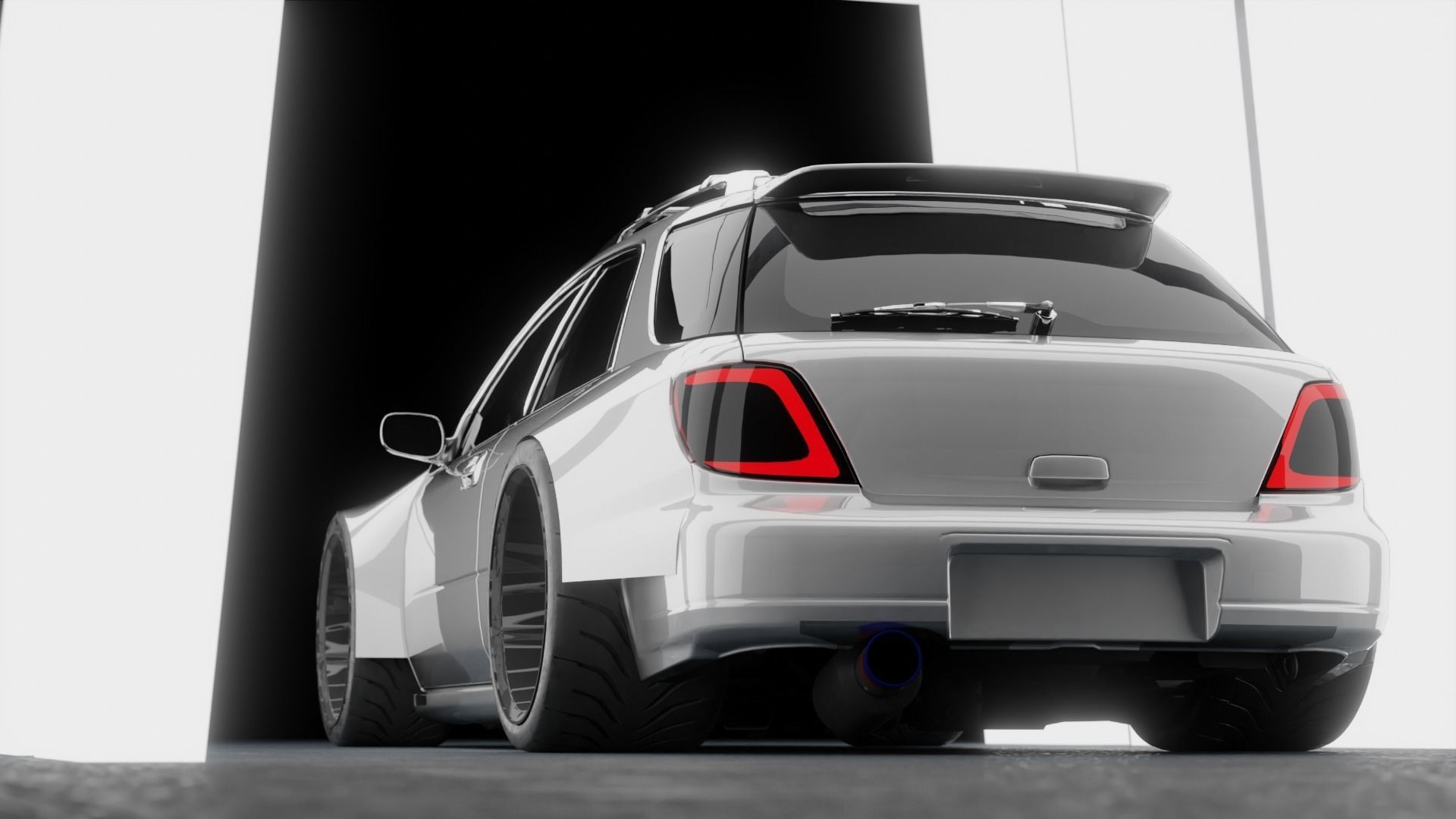 2002 Subaru Impreza WRX Widebody 3D model | CGTrader