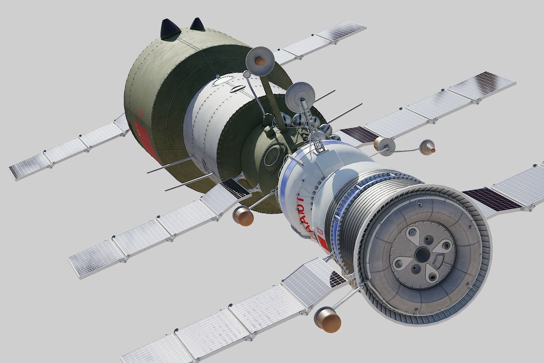 salyut space station 3D model | CGTrader