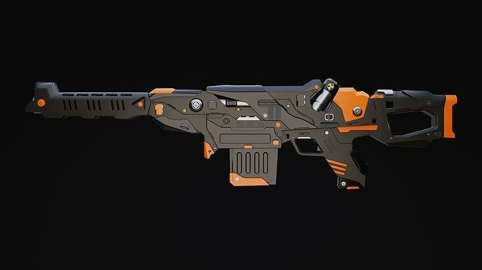 3D model Rainer Rifle Scifi Game Ready VR / AR / low-poly | CGTrader