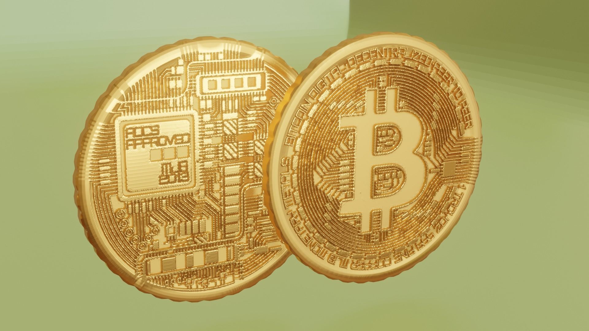 Bitcoin 3D model 3D printable | CGTrader