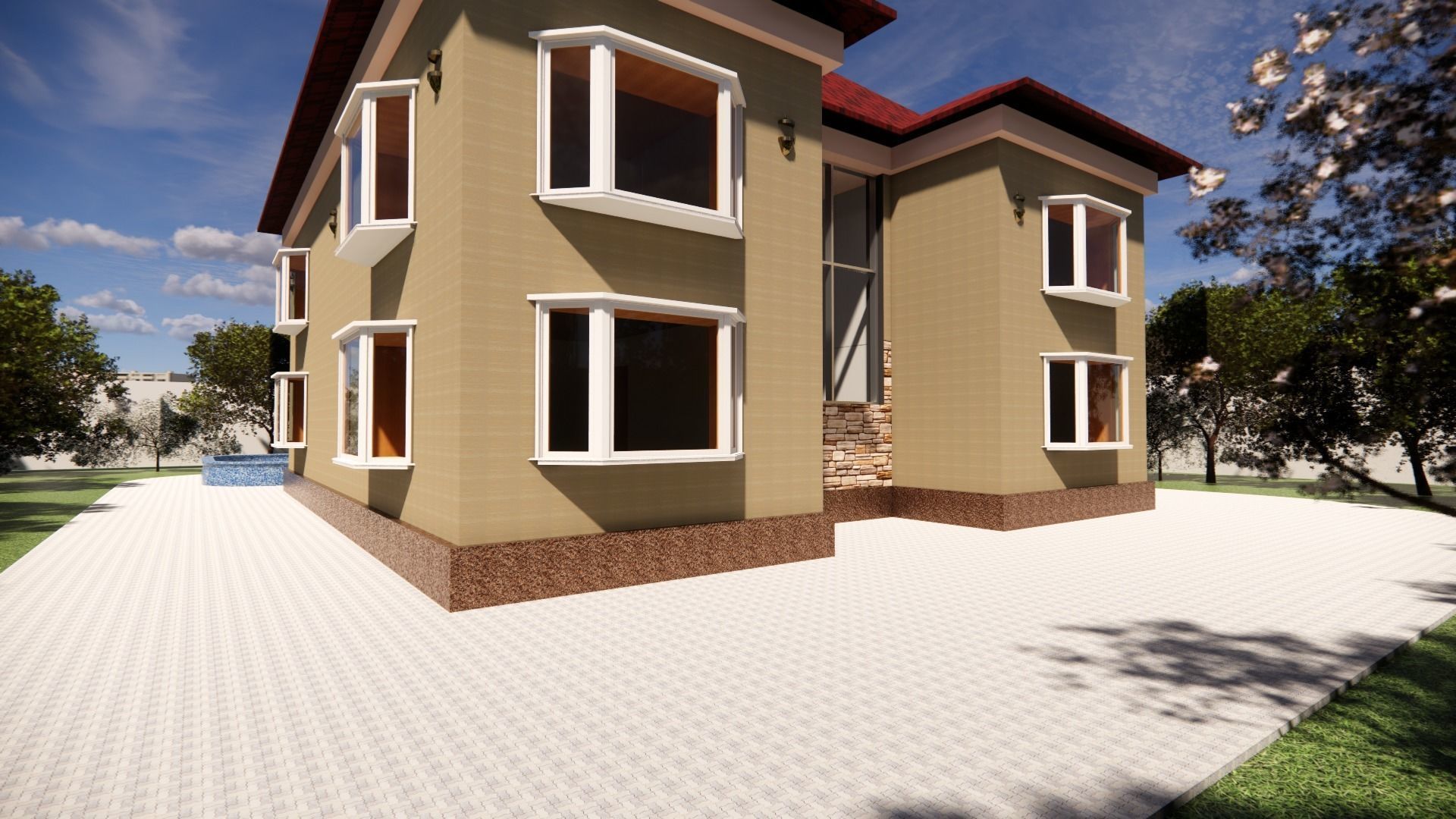Revit exterior design free 3D model | CGTrader