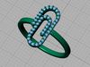 Diamond PAPER CLIP COLLECTION Ring and Necklace 3dmodels | CGTrader