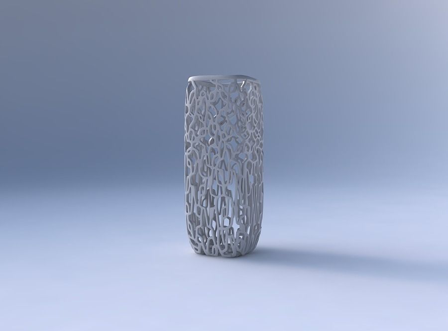 Vase quadratic tall with entangled lattice 3D model 3D printable | CGTrader