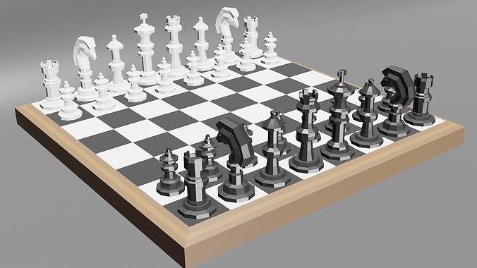3D model Low polly chess VR / AR / low-poly | CGTrader