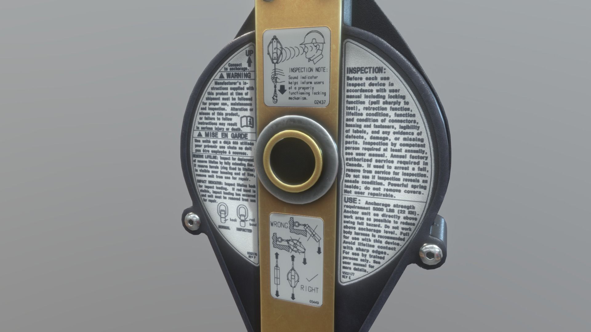 3D model Fall Protection - Self Retracting Lifeline VR / AR / low-poly ...