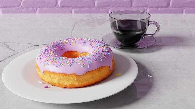 High Poly Donut Animated 3D model animated | CGTrader