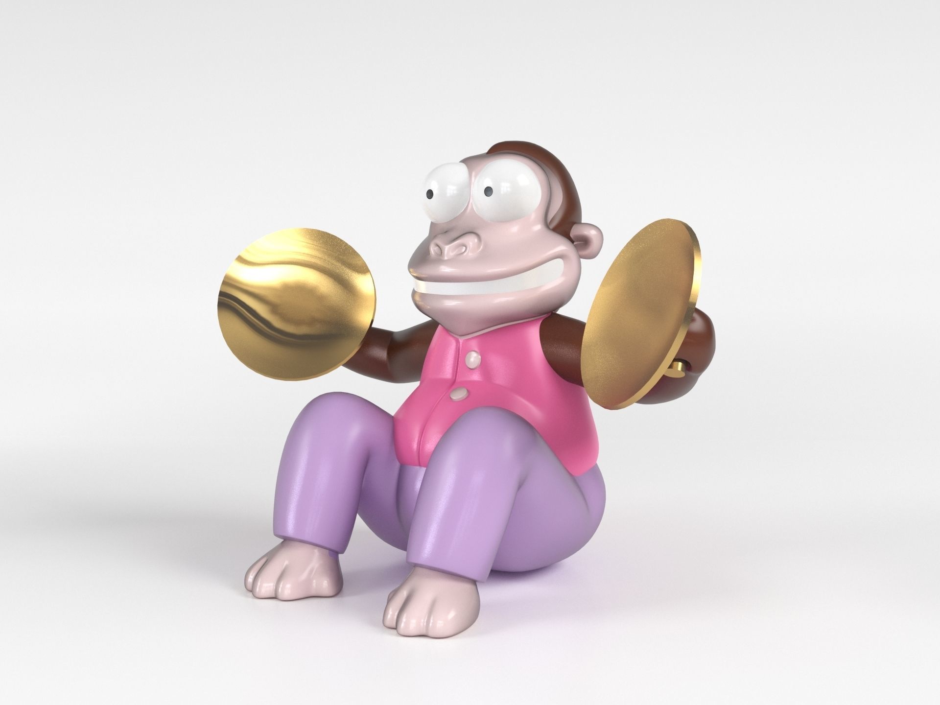 Homer head with monkey 3D model 3D printable | CGTrader