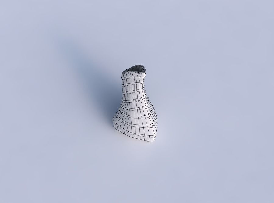 Vase puffy bent triangle with horizontal inverted layers 3D model 3D ...