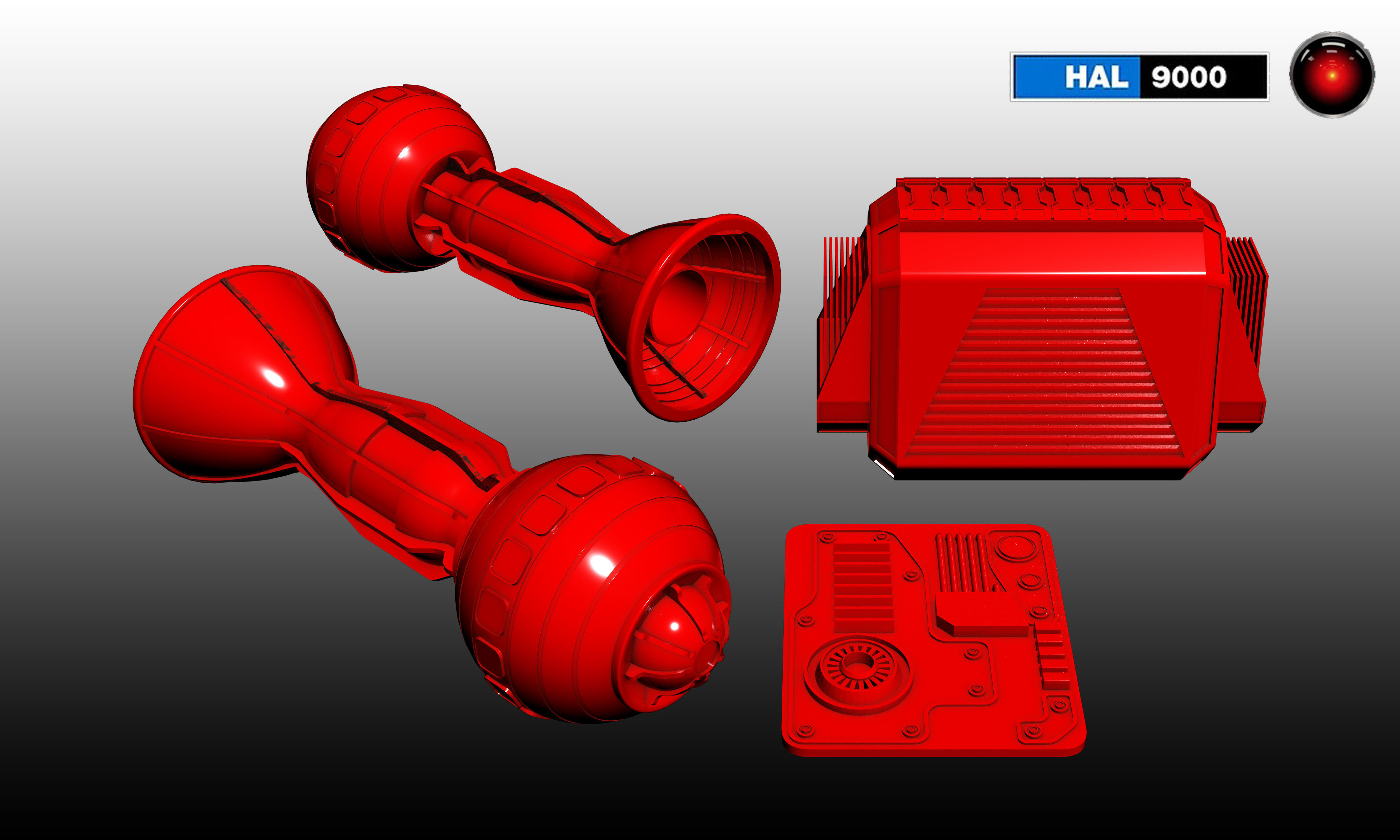 Spacecraft kitbash 3A 50 elements 3D model | CGTrader