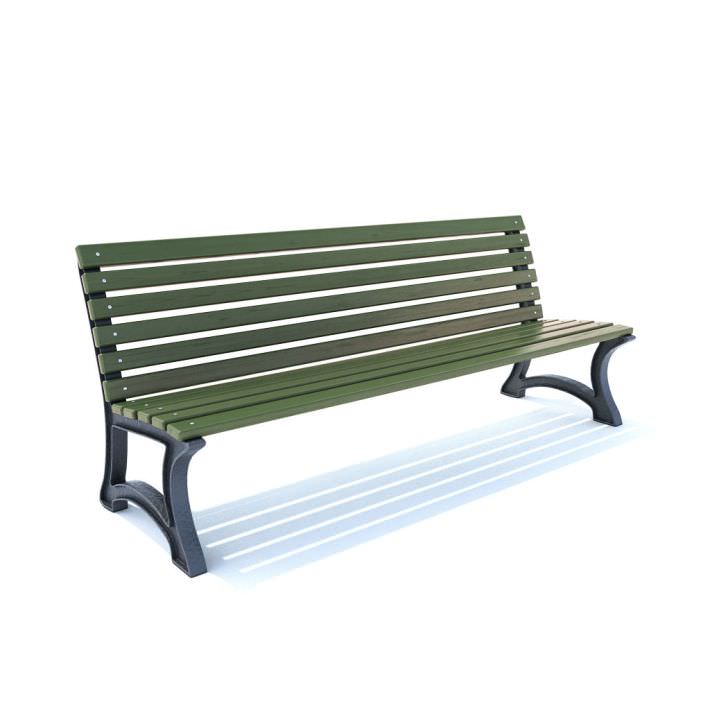 Green Park Bench 3D model | CGTrader