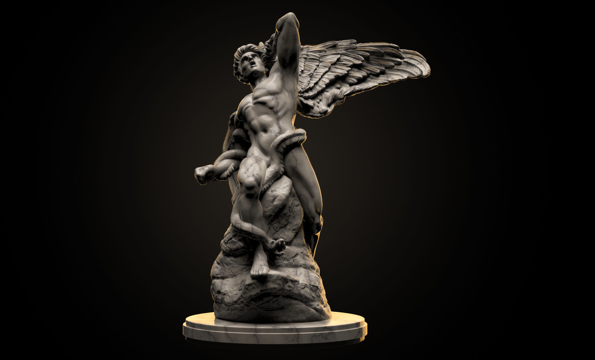 Fallen Angel 3D model 3D printable | CGTrader